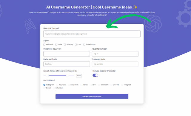 AI Username Generator | Cool Username Ideas
